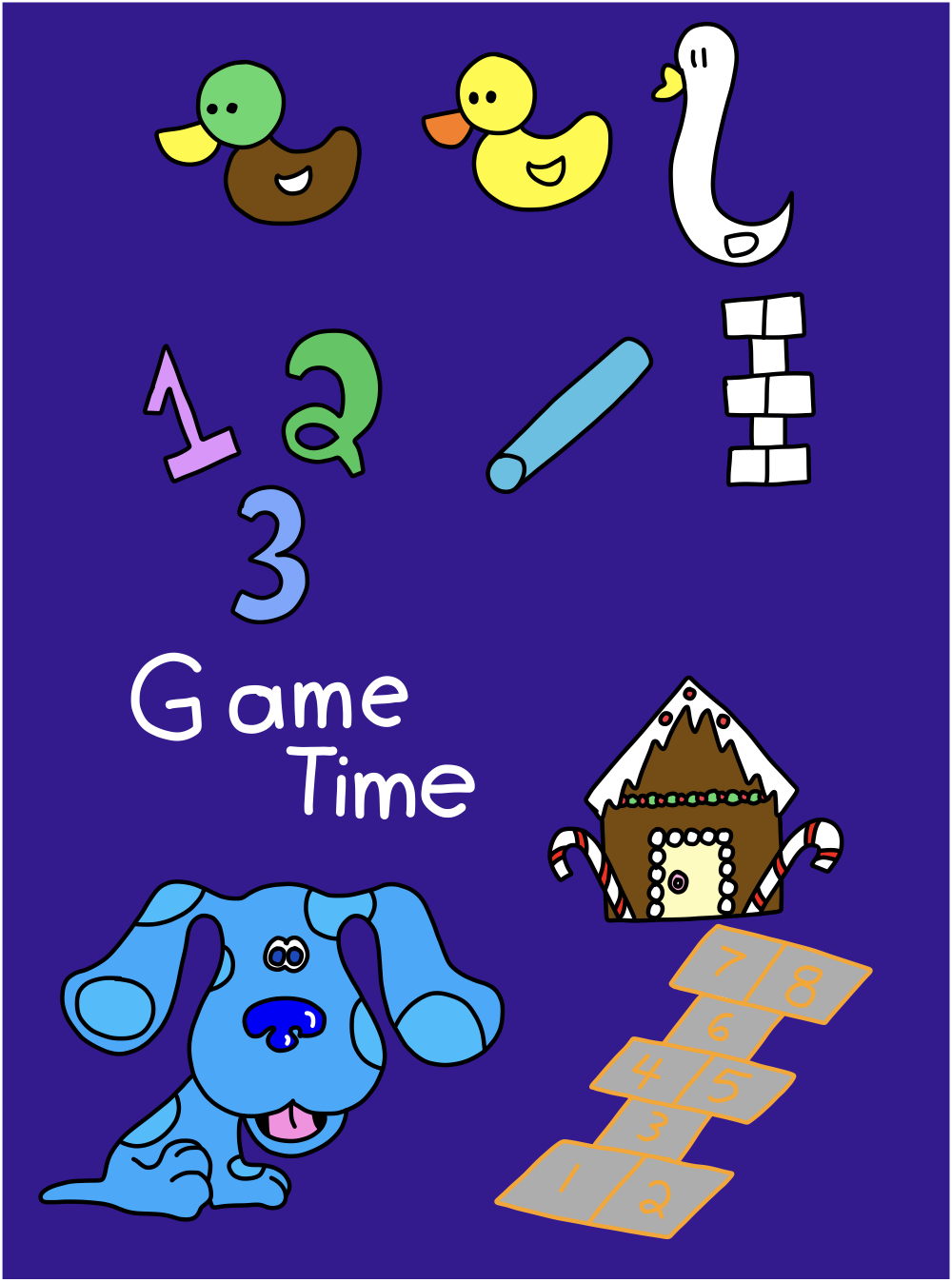 Blues Clues Game Time VHS by ThomasCarr0806 on DeviantArt