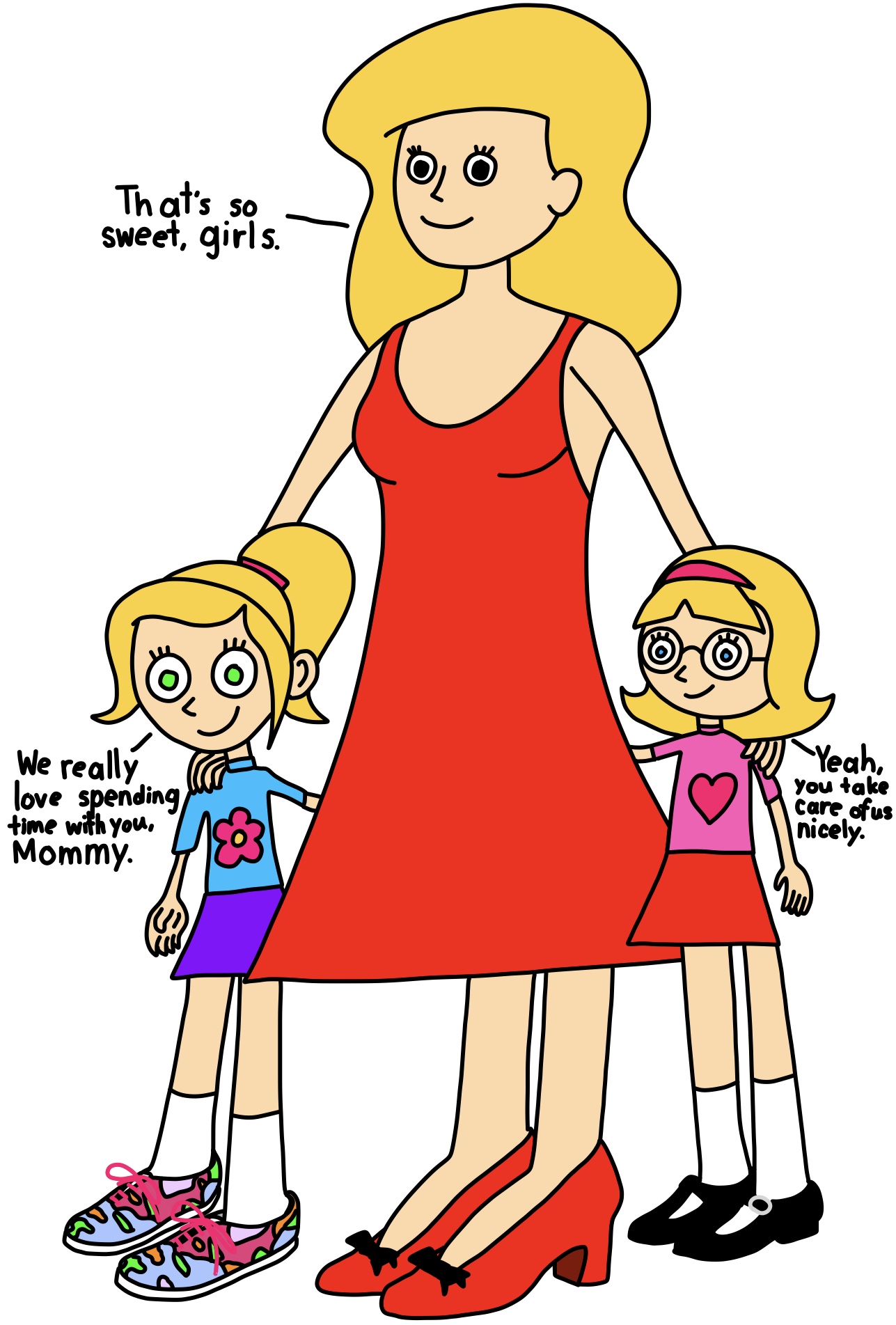 Lacey, Mary Jane, and Their Mommy Together by ThomasCarr0806 on DeviantArt