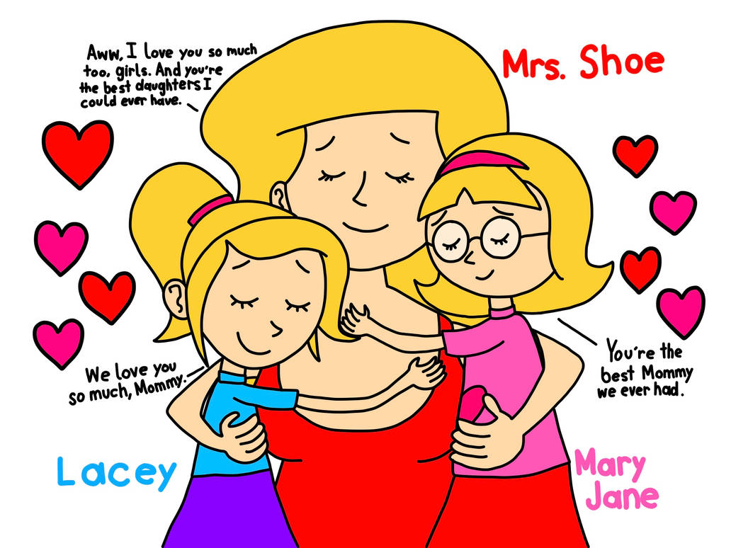 Lacey, Mary Jane, and Their Mommy Group Hug by ThomasCarr0806 on DeviantArt
