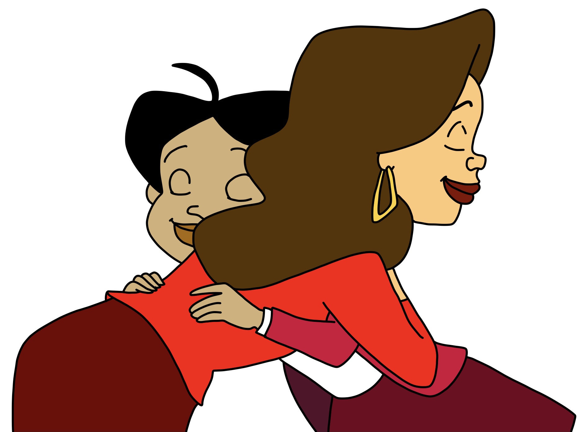 Mrs. Boulevardez Gives Penny A Hug by ThomasCarr0806 on DeviantArt