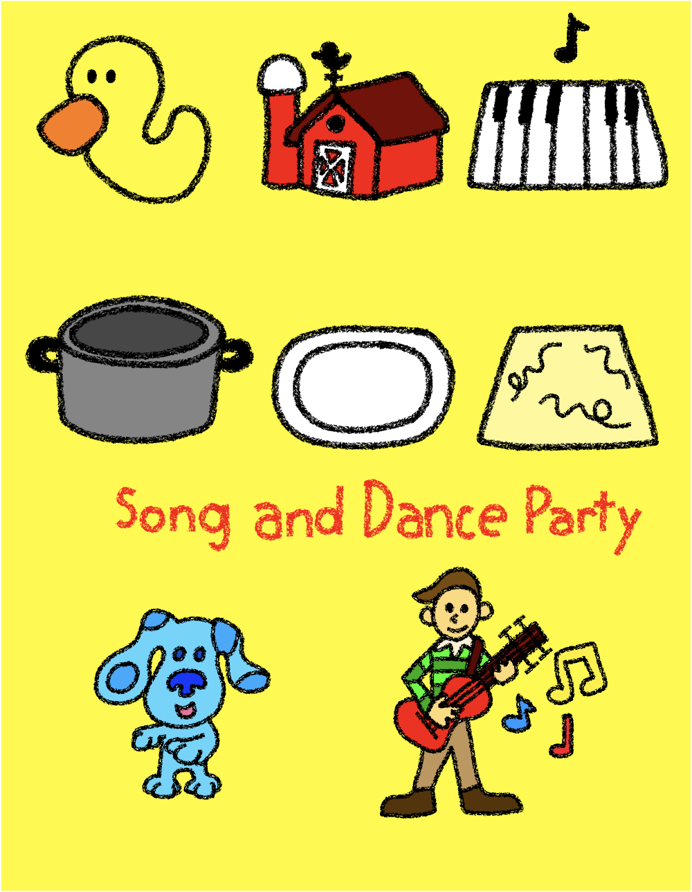 Blues Clues Song and Dance Party VHS Cover by ThomasCarr0806 on DeviantArt