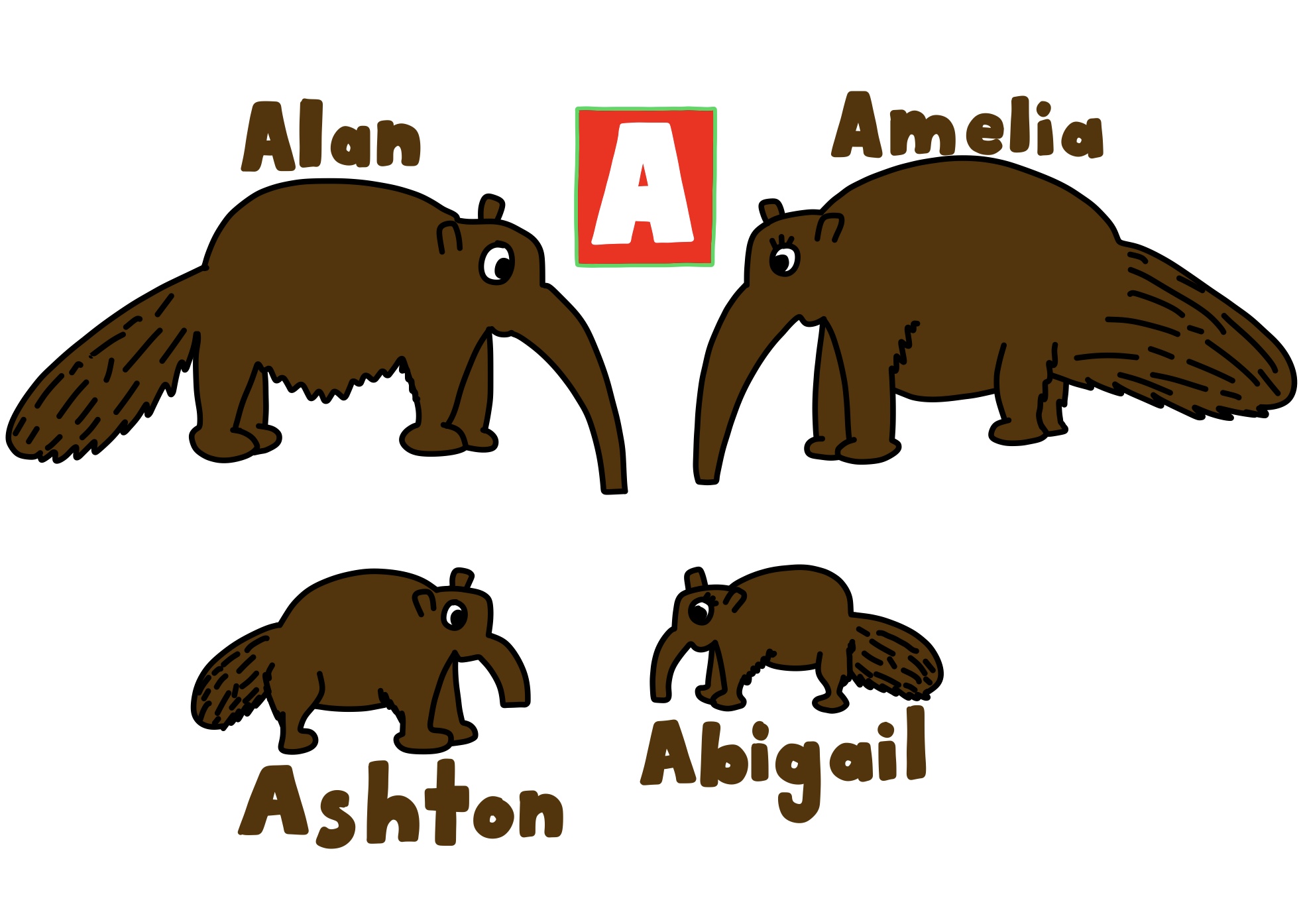 Anteater Family by ThomasCarr0806 on DeviantArt