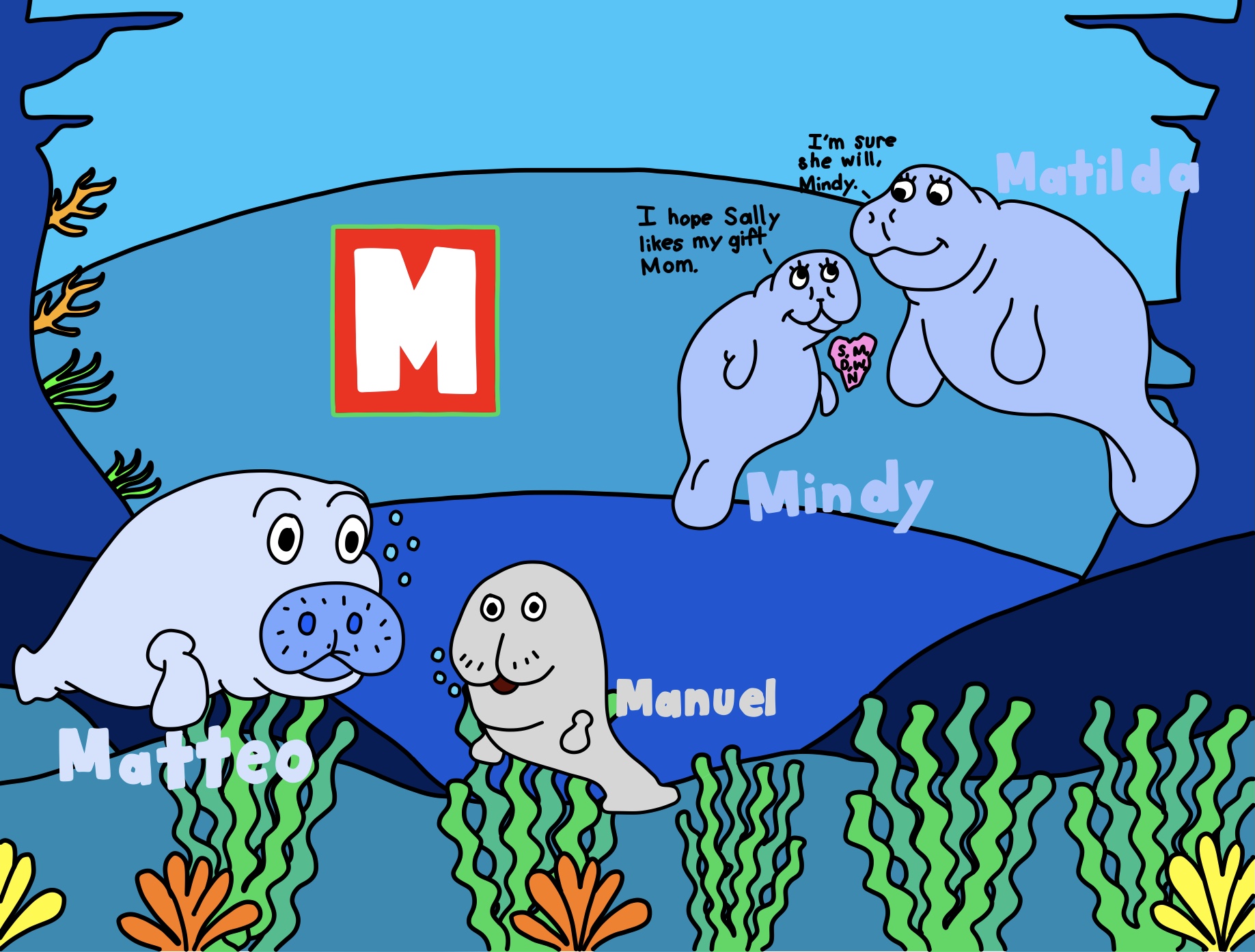 Manatee Family by ThomasCarr0806 on DeviantArt