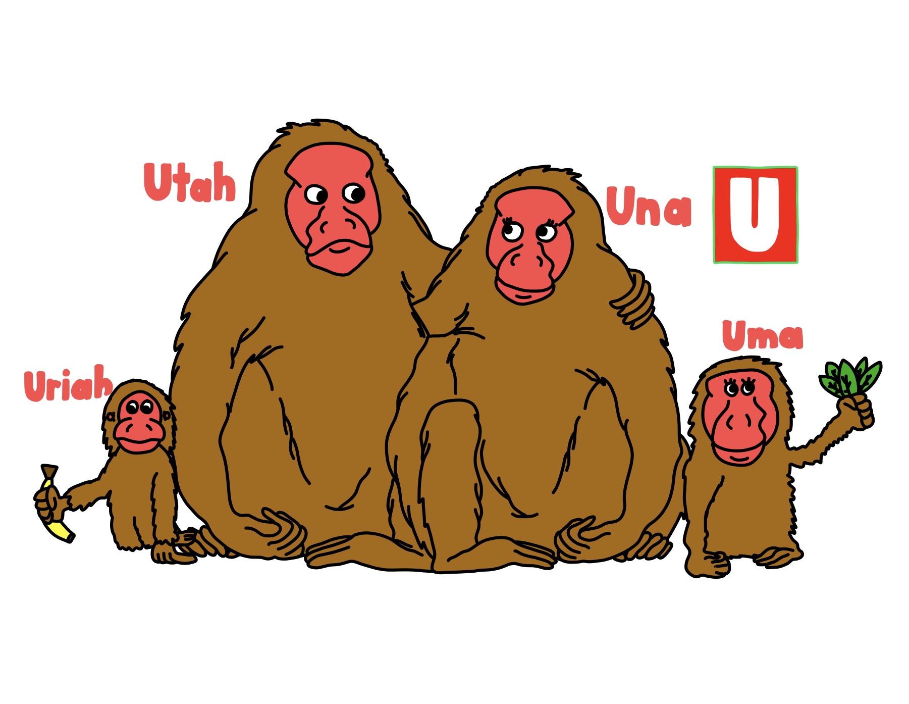 Uakari Family by ThomasCarr0806 on DeviantArt
