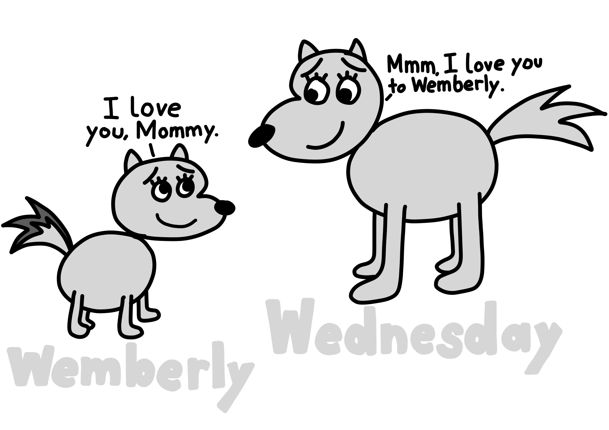 Wemberly and Wednesday Wolf by ThomasCarr0806 on DeviantArt