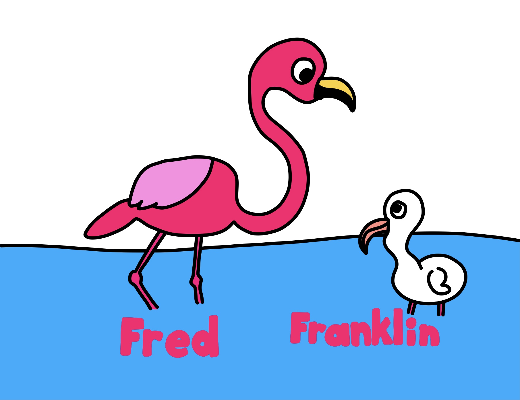 Fred and Franklin Flamingo by ThomasCarr0806 on DeviantArt