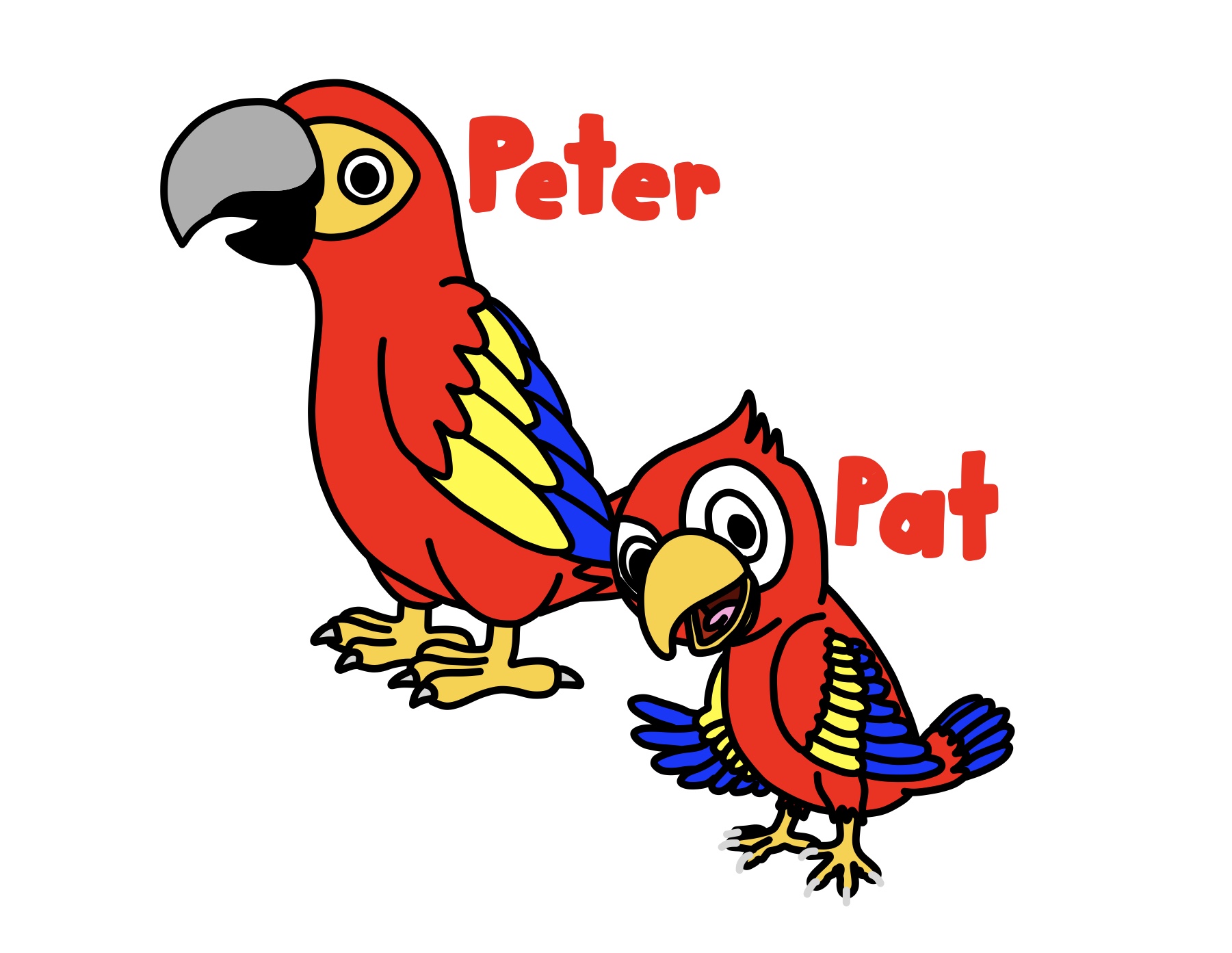 Peter and Pat Parrot by Zoboomafo on DeviantArt
