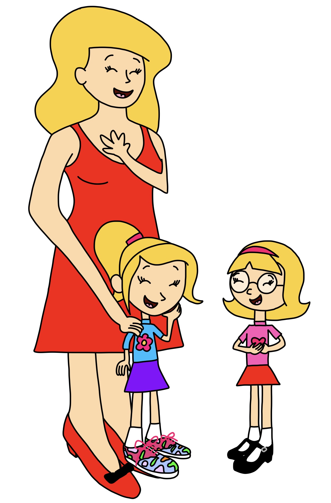 Lacey, Mary Jane, and Their Mommy Laughing by ThomasCarr0806 on DeviantArt