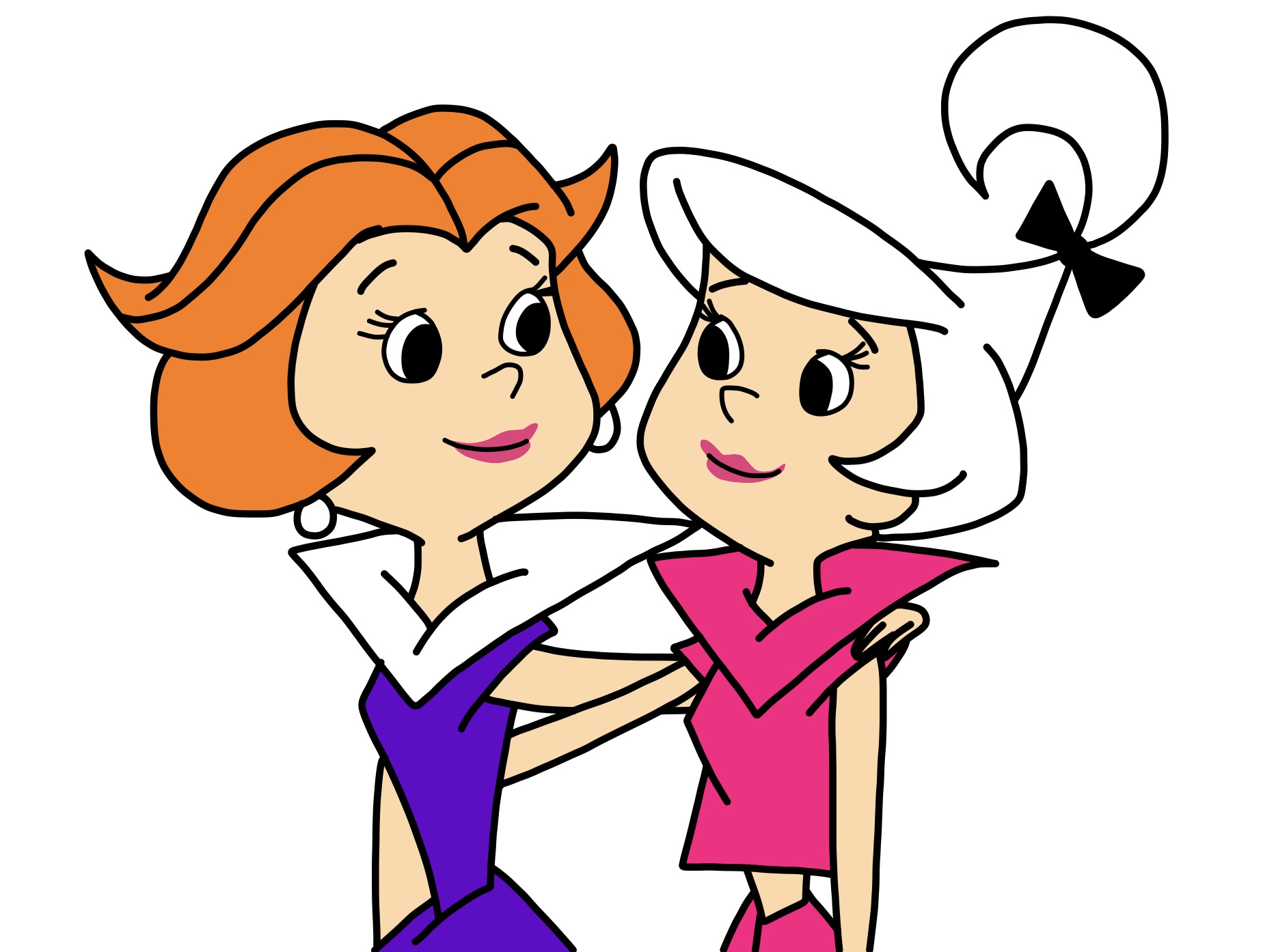 Jane and Judy Jetson Holding Each Other by ThomasCarr0806 on DeviantArt