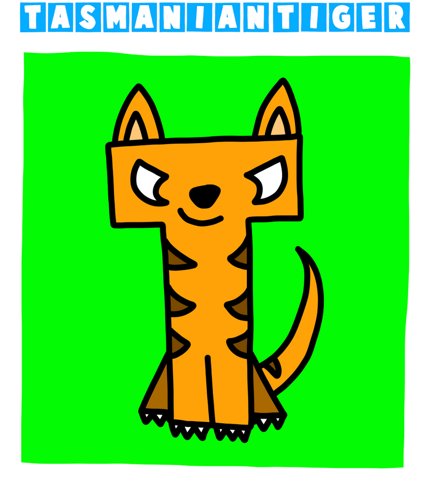 T is for Tasmanian Tiger by ThomasCarr0806 on DeviantArt