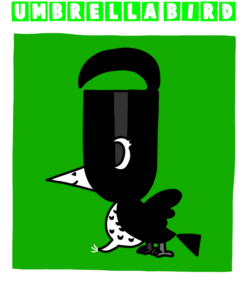 U is for Umbrella Bird by ThomasCarr0806 on DeviantArt