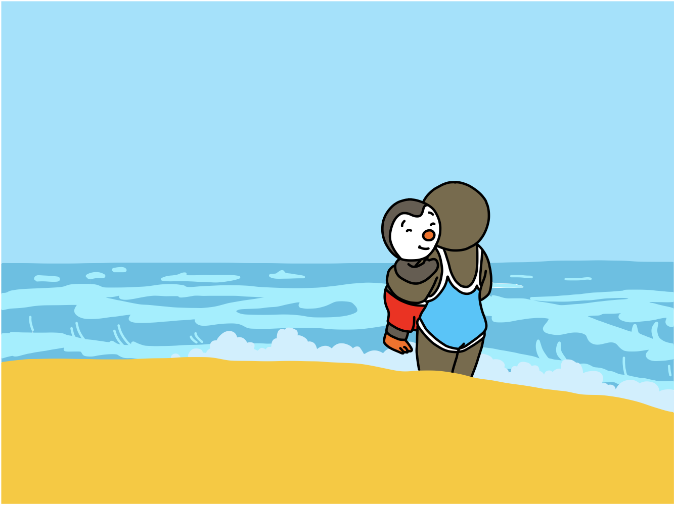 Charley and His Mommy Hugging Near The Ocean by ThomasCarr0806 on ...