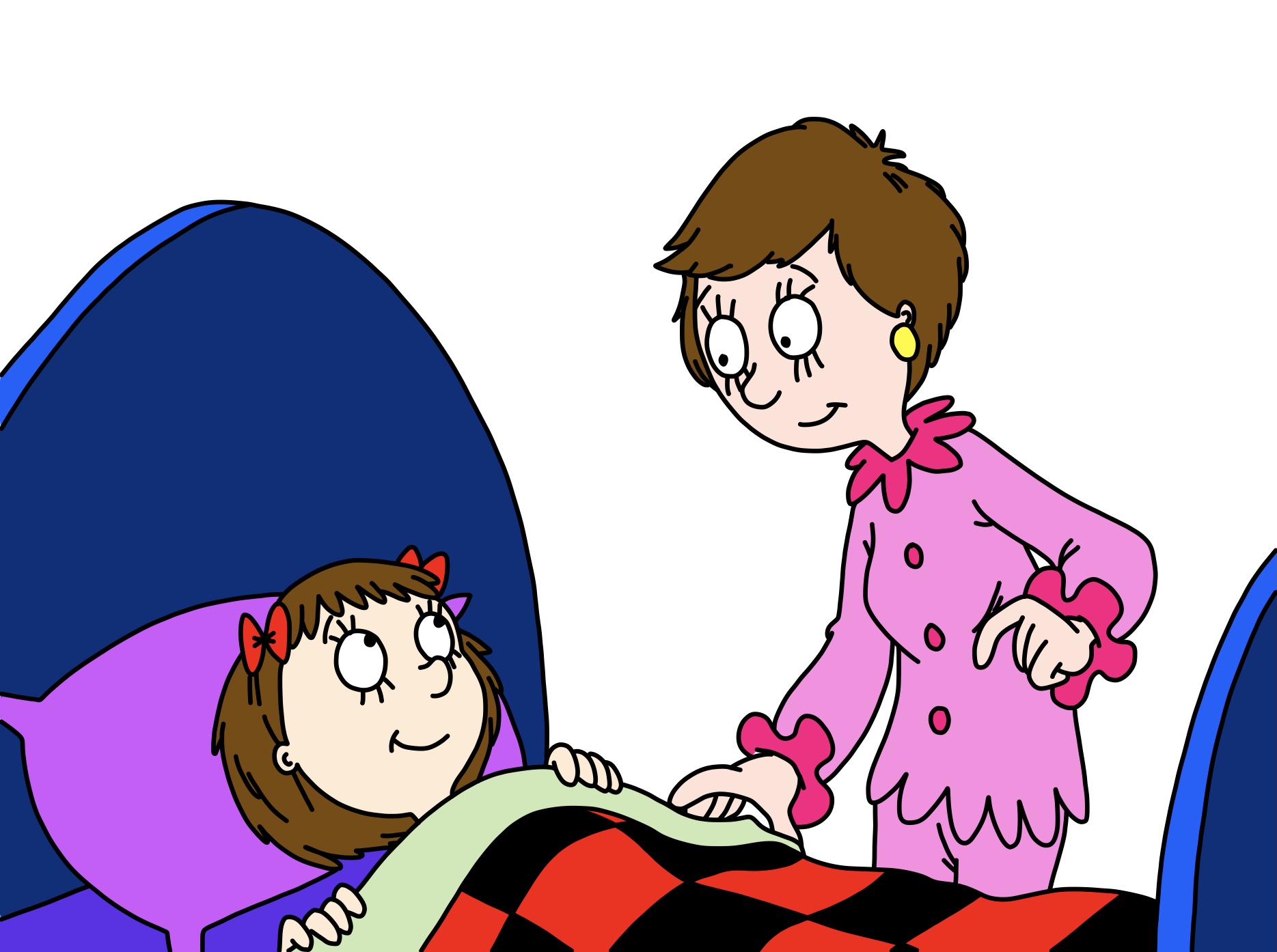 Monas Mom Tucks Mona Into Bed by ThomasCarr0806 on DeviantArt