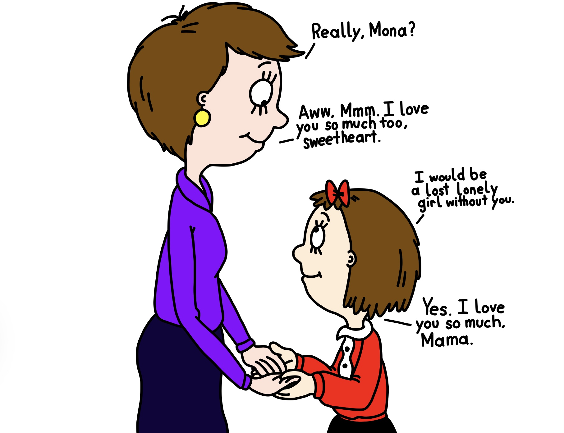 Mona and Her Mom Happy To Have Each Other by ThomasCarr0806 on DeviantArt