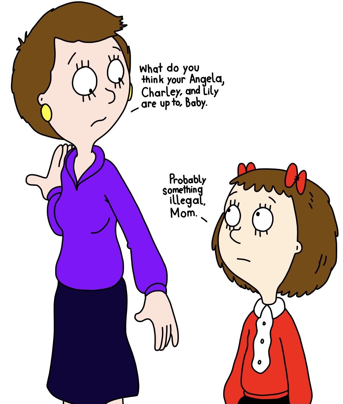 Mona and Her Mom Having A Concerned Chat by ThomasCarr0806 on DeviantArt