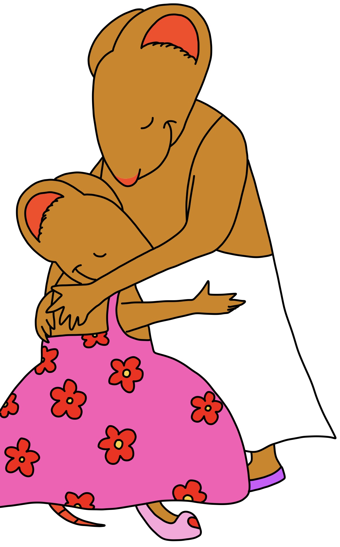 Ginger and Her Mommy Hug In Their Nightgowns by ThomasCarr0806 on ...