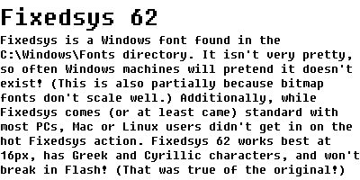 Fixedsys 62 by 62bda02 on DeviantArt