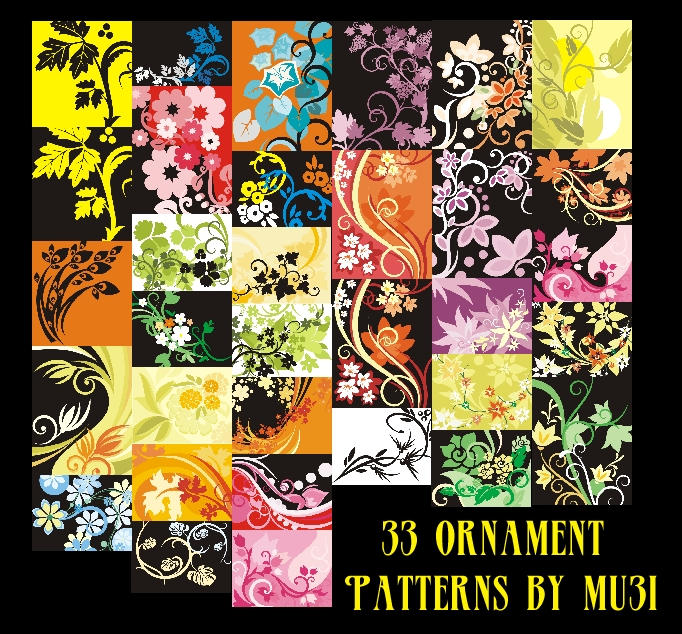33 Ornament Patterns by mu3i on DeviantArt