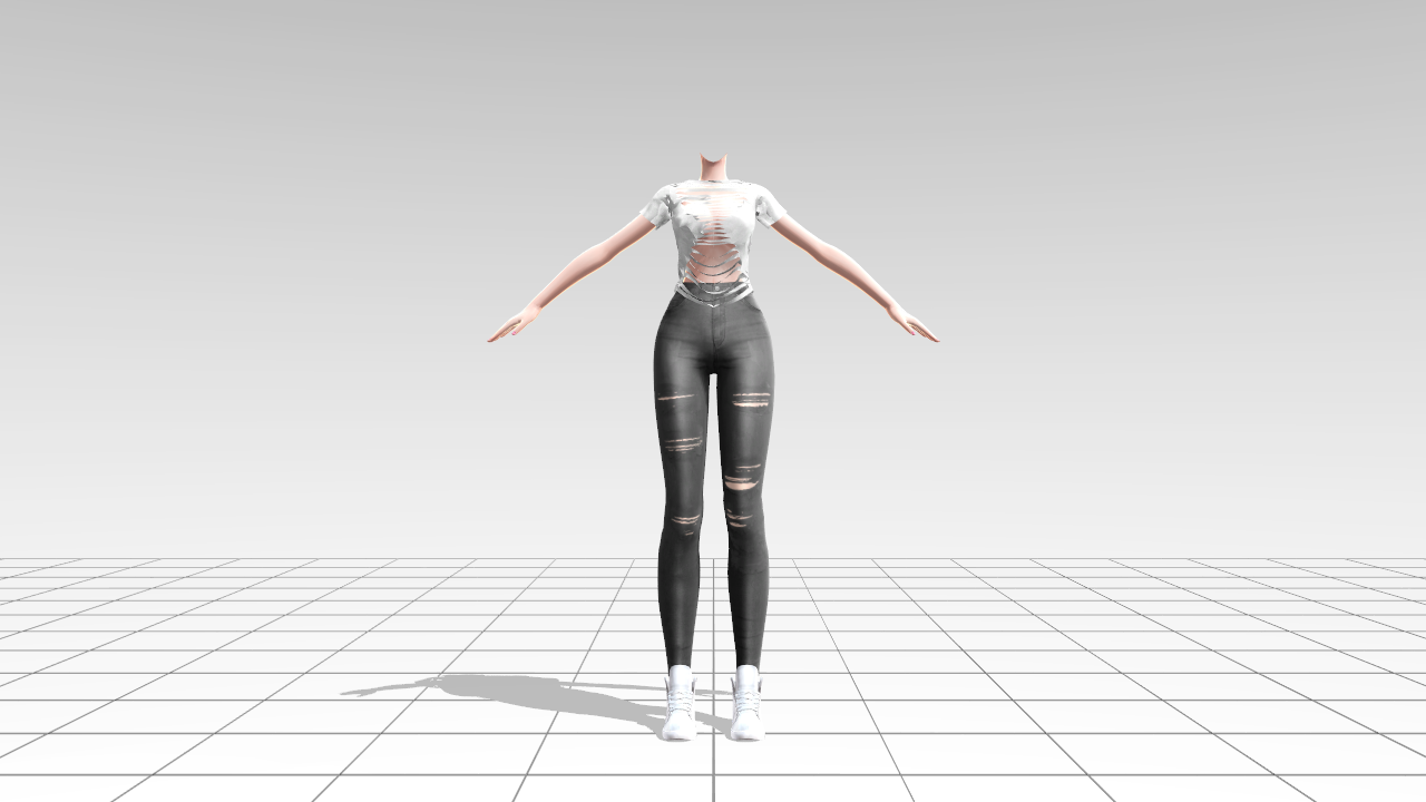 Outfit Ripped Skinny Jeans DL by AzaleaMMD on DeviantArt