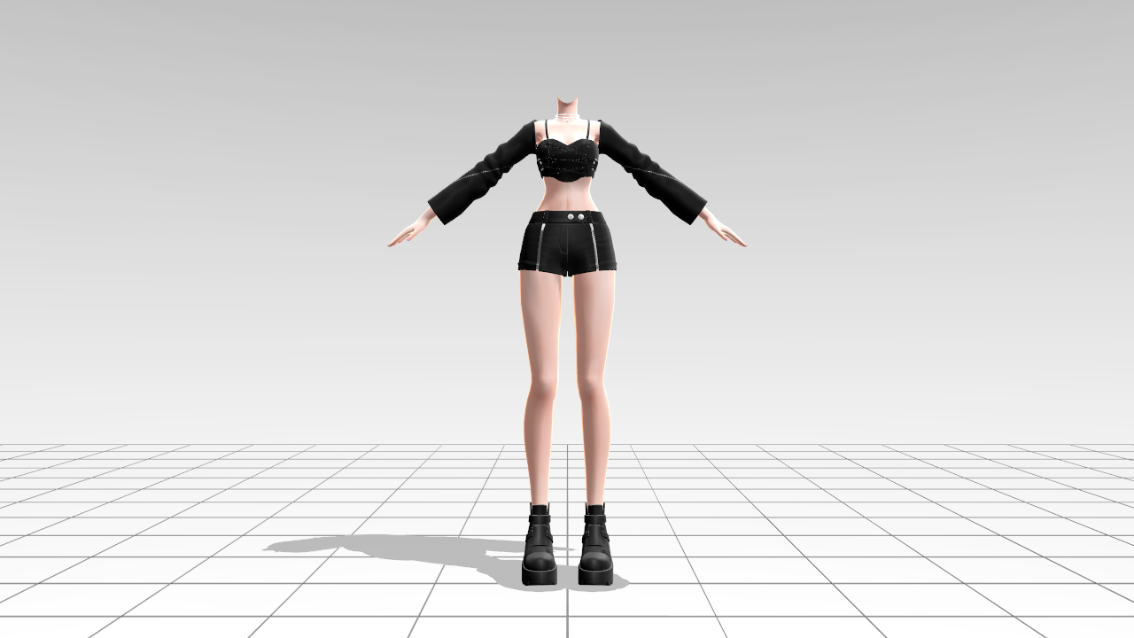 MMD Outfit ASPA Off-shoulder crop DL by AzaleaMMD on DeviantArt