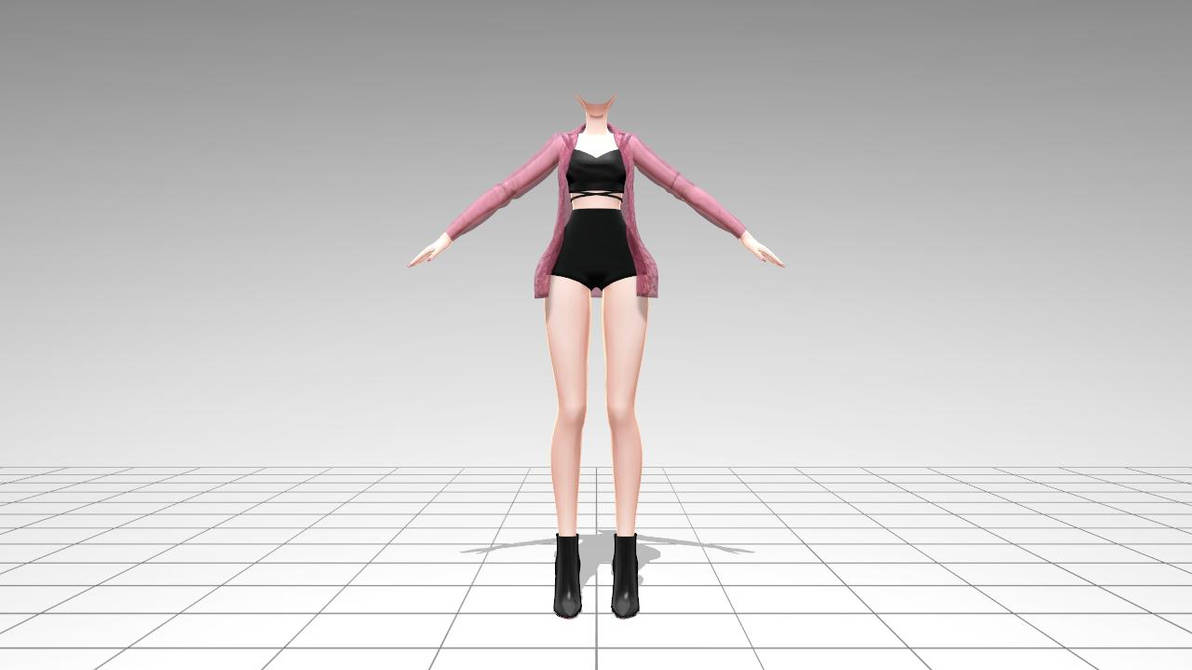 MMD Outfit Pink Label 1 DL by AzaleaMMD on DeviantArt