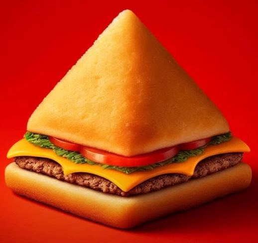 Pyramid Cheeseburger by UPCGameswasremoved on DeviantArt