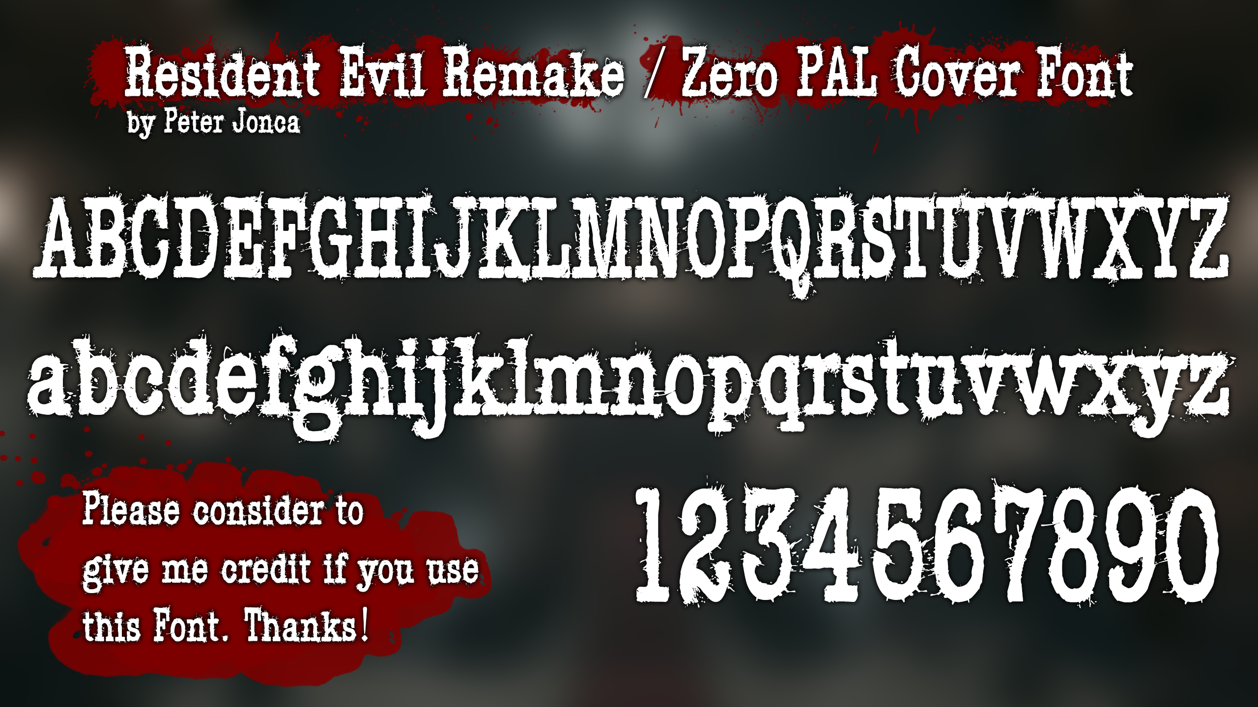 Resident Evil Remake and Zero PAL Cover Font by Snakeyboy on DeviantArt