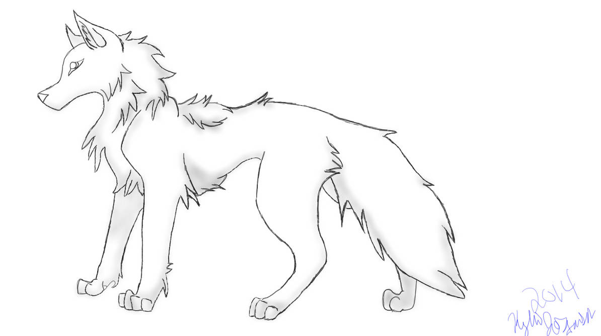 Someone asked me to draw them a wolf. by KylieRae123 on DeviantArt