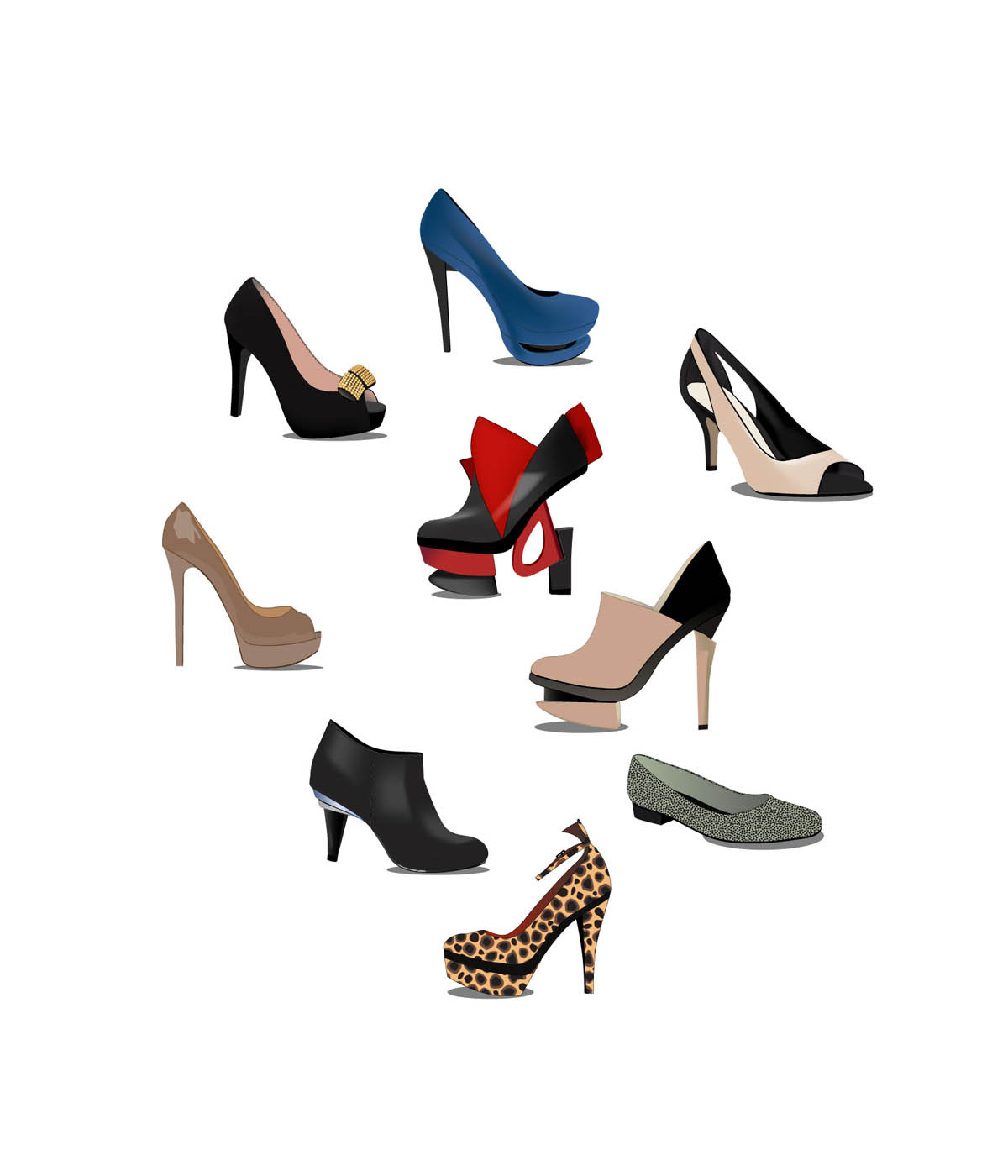 Stylish Women Shoes-Free vector by vectorfantasy on DeviantArt