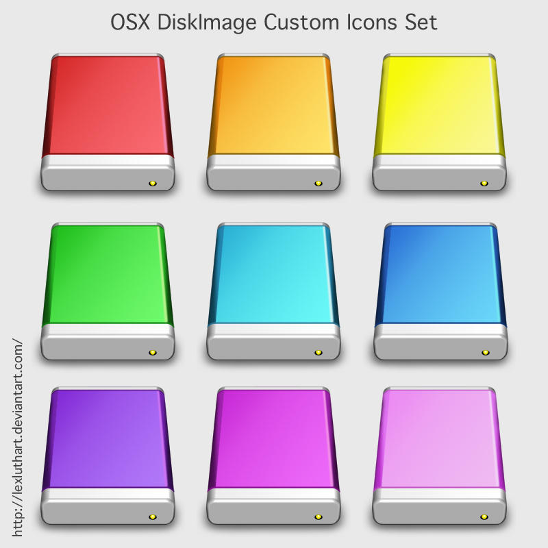 OSX DiskImage Custom Icons Set by LexLuthart on DeviantArt