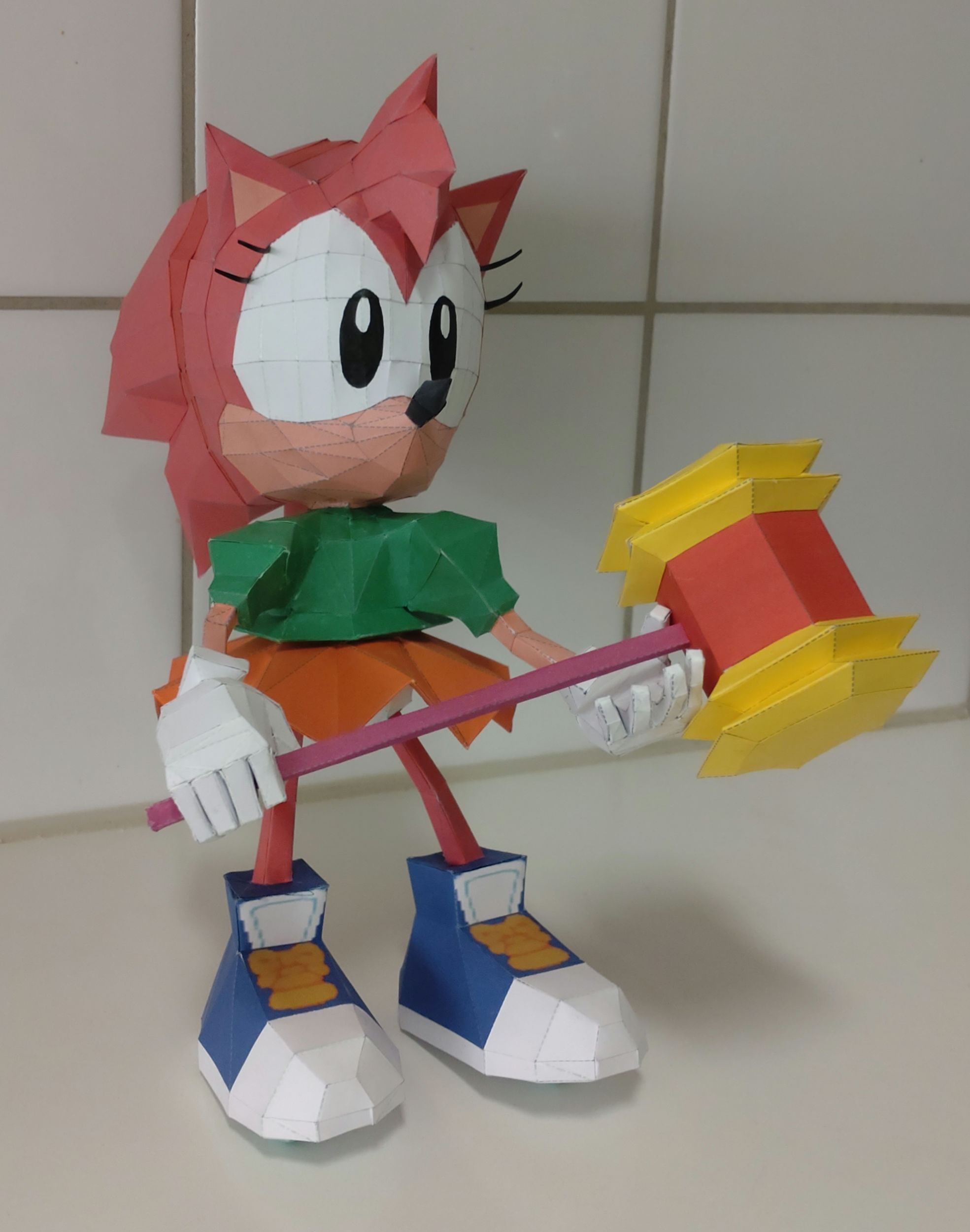 Amy Rose papercraft by minidelirium on DeviantArt