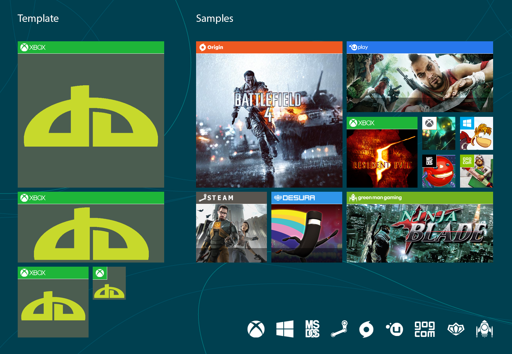 Game Tiles Template 2.0 by Rexobias by Rexobias on DeviantArt