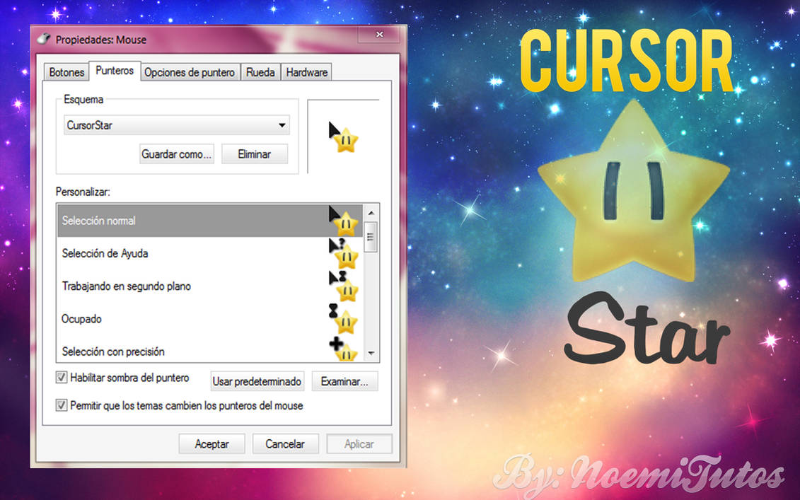 Cursor Yellow Star by NoemiTutos on DeviantArt
