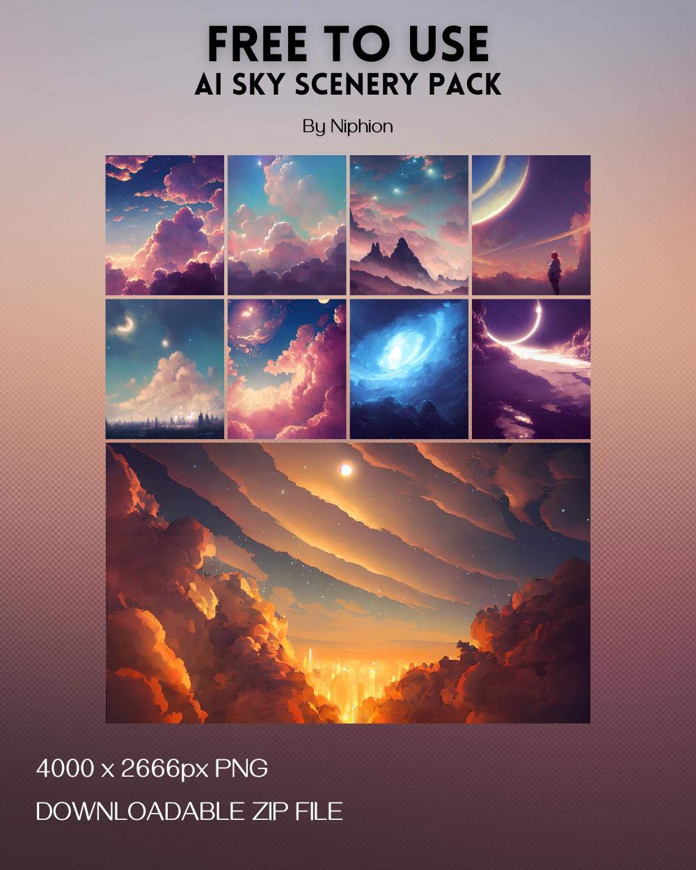 (FREE TO USE) Sky scenery Pack by Niphion on DeviantArt