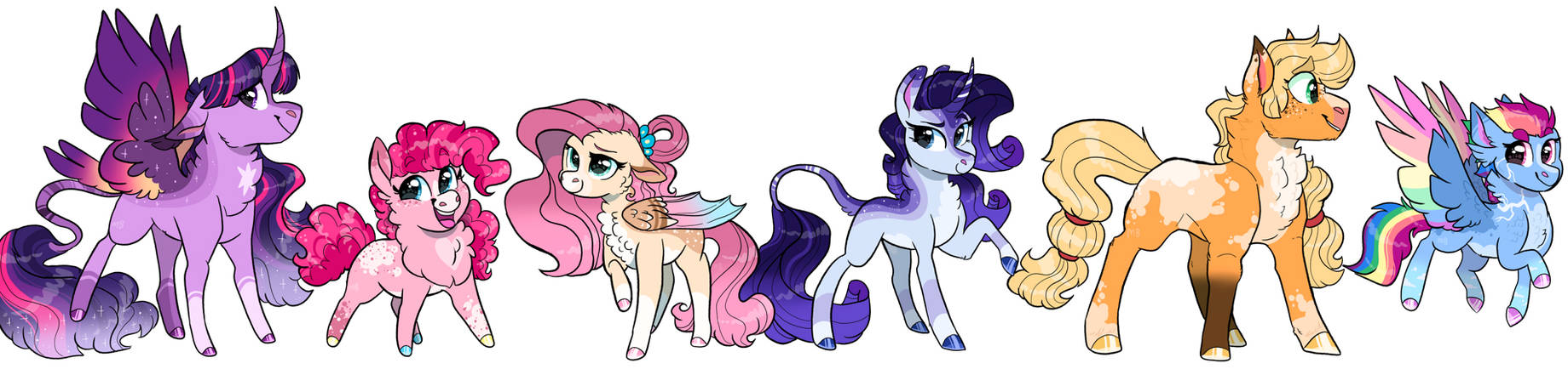 Moccaverse Mane Six! by MoccaBliss on DeviantArt