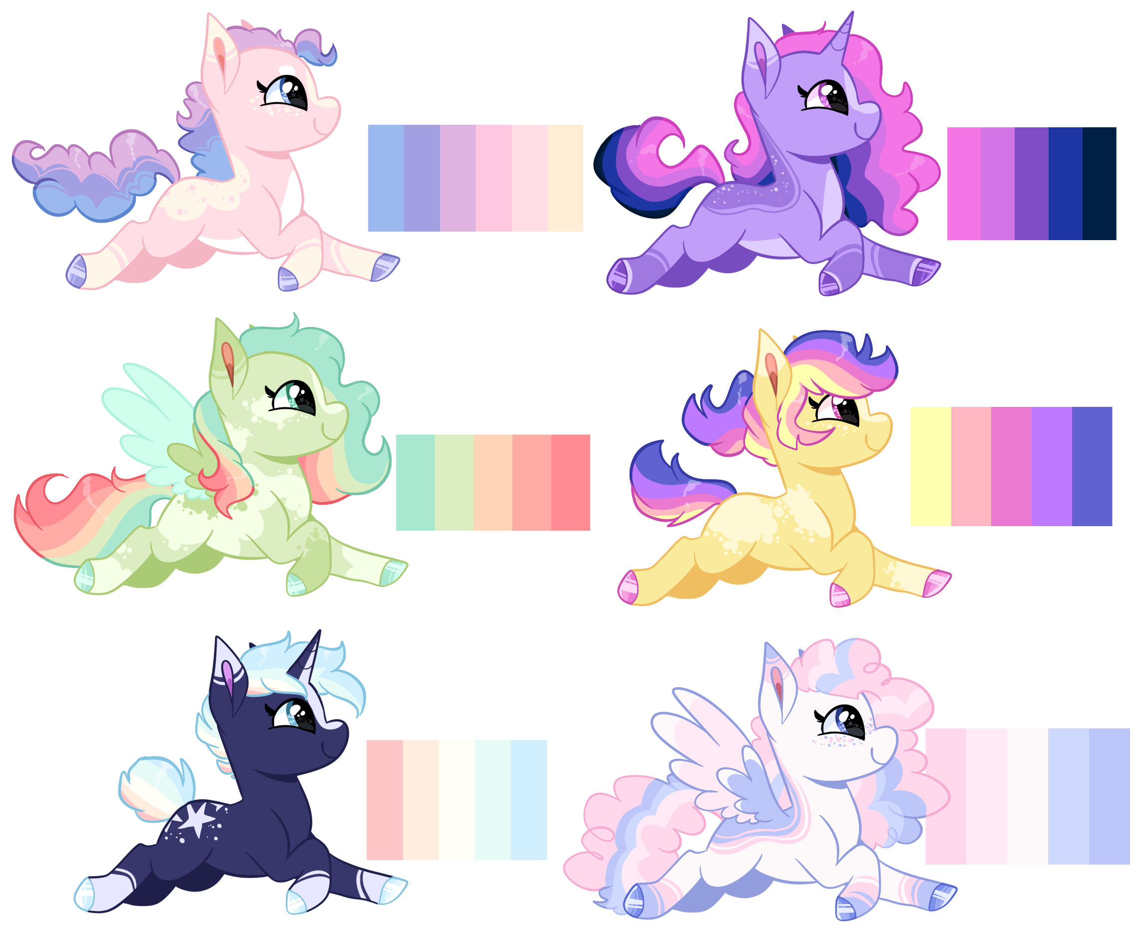 MLP color scheme adopts (closed) by MoccaBliss on DeviantArt