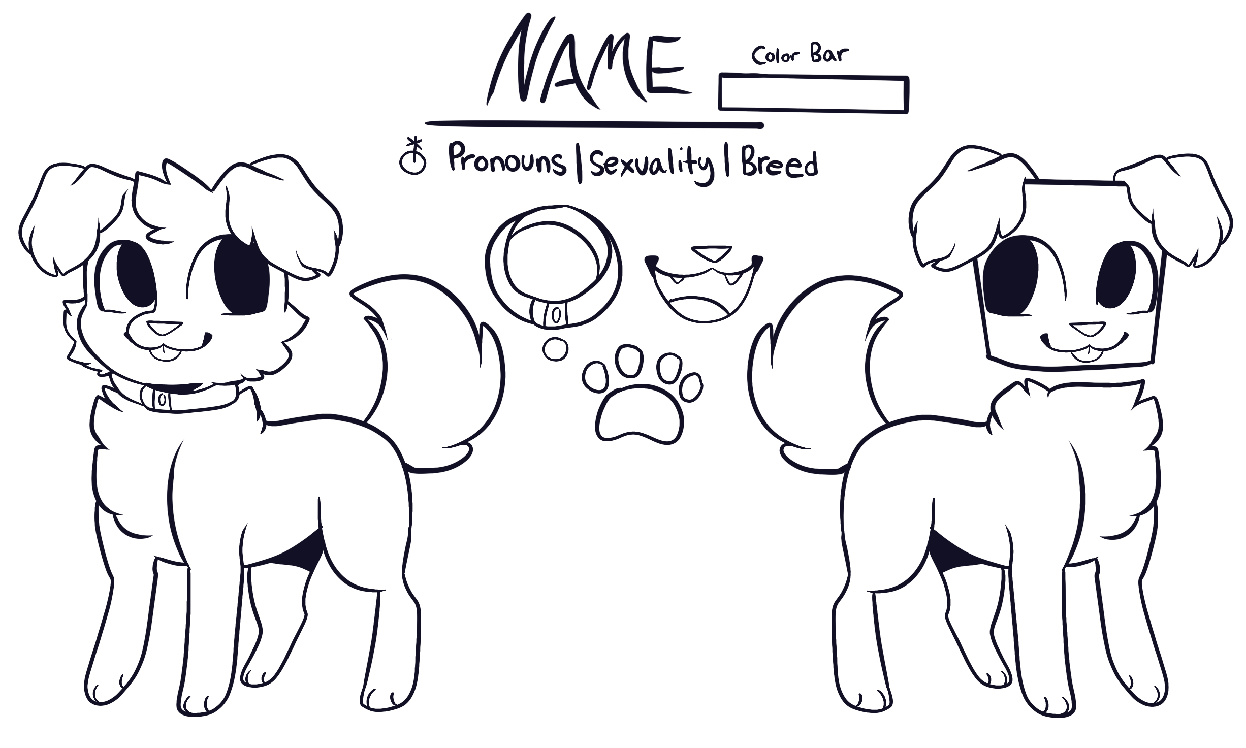 Pupcup Oc RefSheet Template by MoccaBliss on DeviantArt