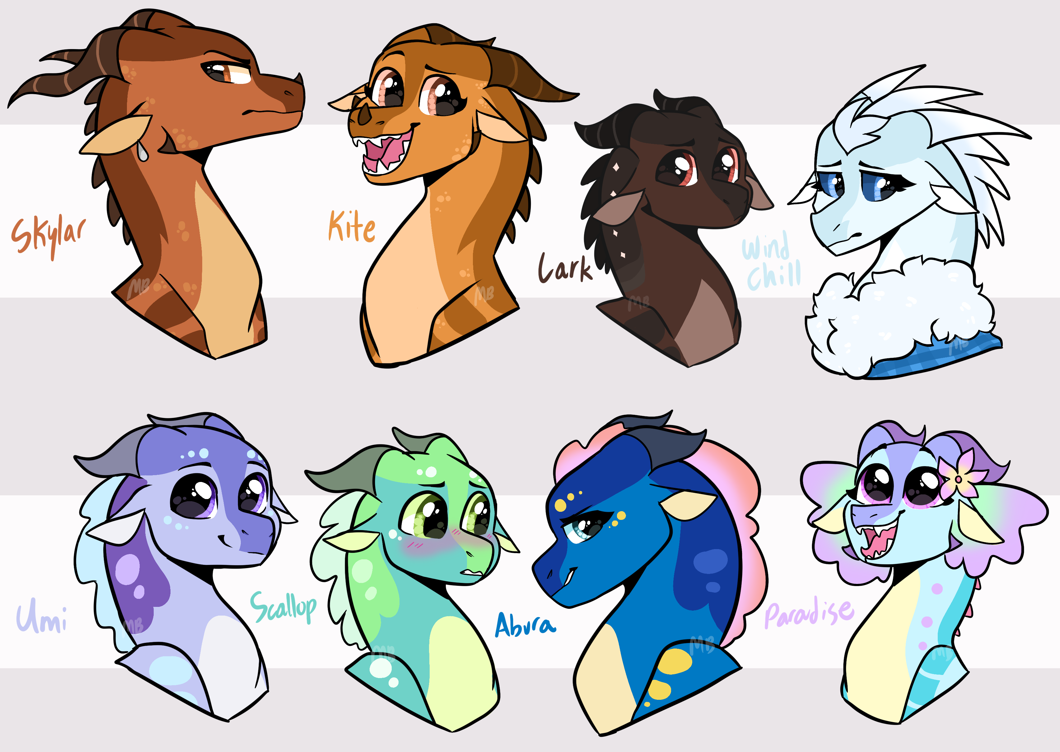 Skylar AU - main cast by MoccaBliss on DeviantArt