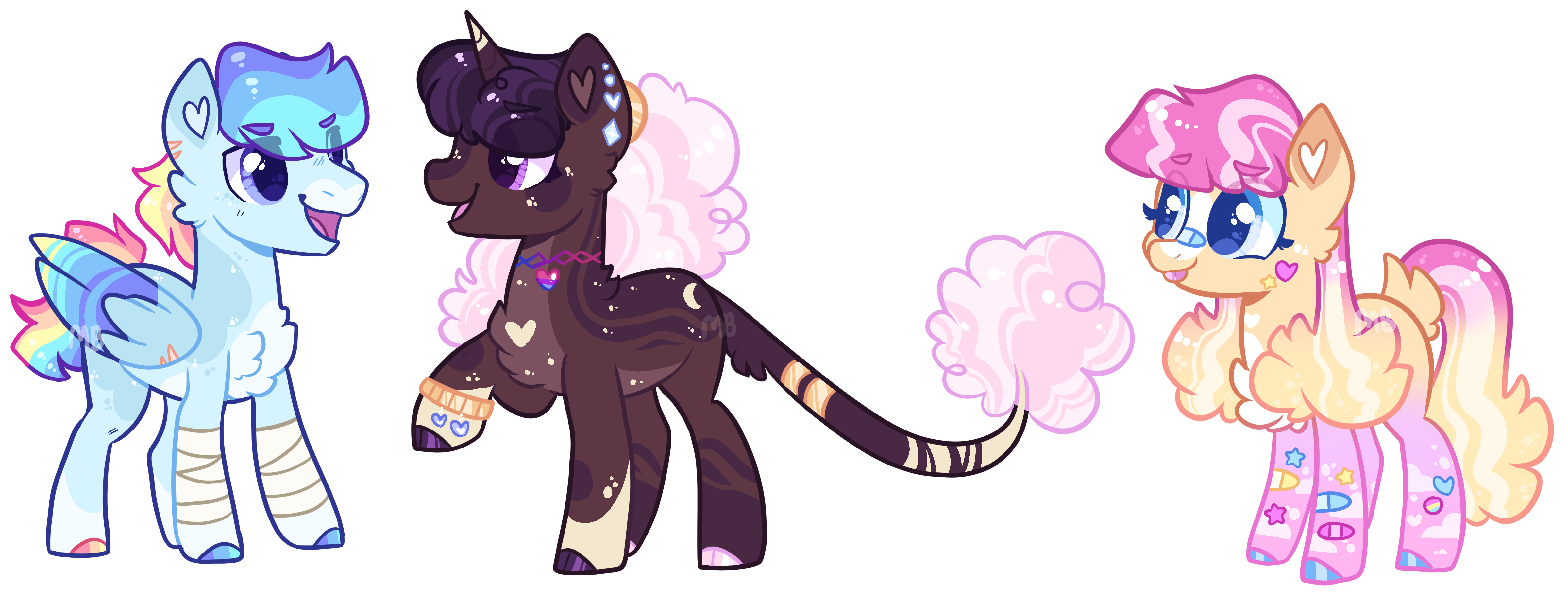 some ocs,, ota by MoccaBliss on DeviantArt