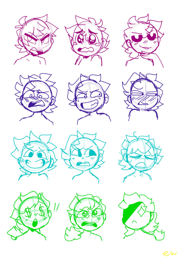 Random Expressions by MoccaBliss on DeviantArt