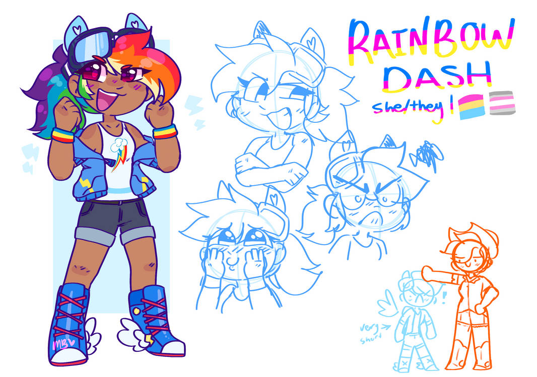 Rainbow Dash (as a human) by MoccaBliss on DeviantArt