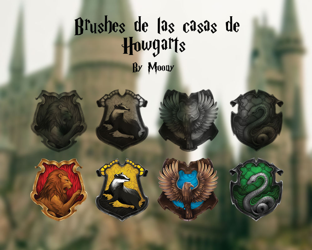 Howgarts Houses Brushes by [Moony] by LinaWulff on DeviantArt