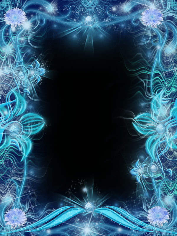 Magic blue Frame by juliazip on DeviantArt