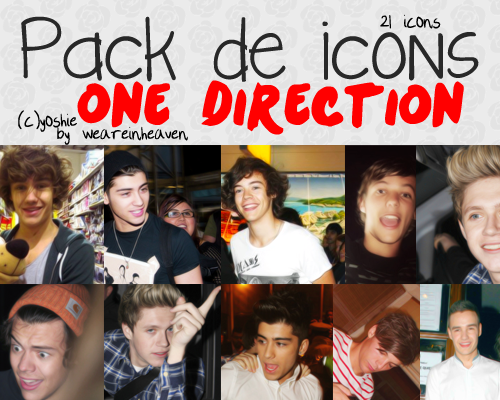 ONE DIRECTION PACK ICONS. by weareinheaven on DeviantArt