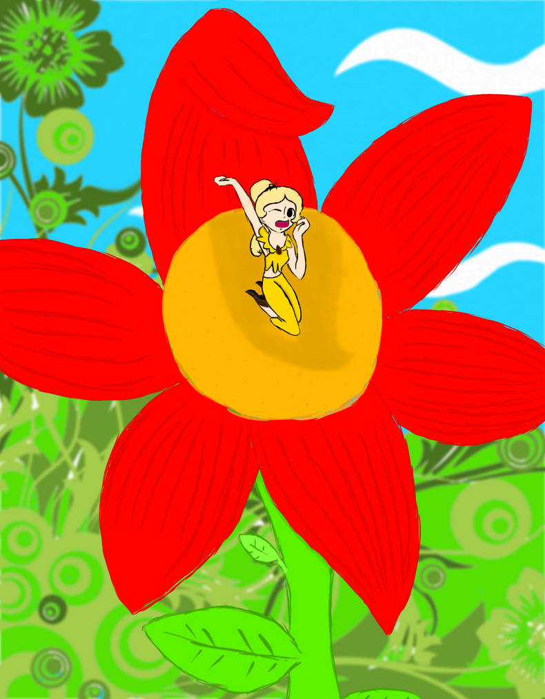 Waking Sunflower Fairy (Digitized) by RiddleBanshee on DeviantArt