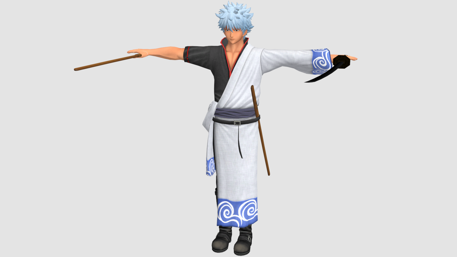 Gintoki Sakata - Rigged by JosouKitsune on DeviantArt