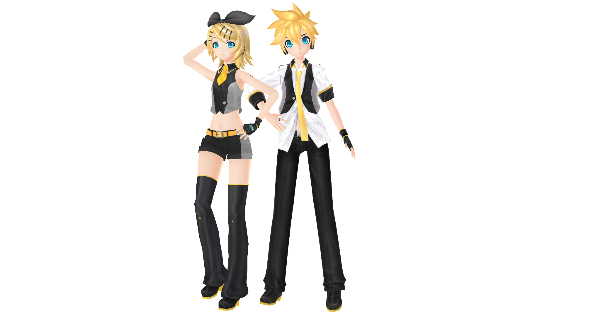 PDX Black Star Rin and Blue Moon Len DL by Miouuu on DeviantArt