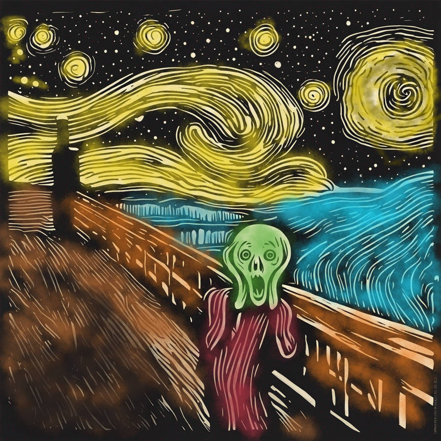 The Scream under The Night Sky by LordBaronSolo on DeviantArt