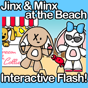 Jinx + Minx at the Beach by JinxBunny on DeviantArt
