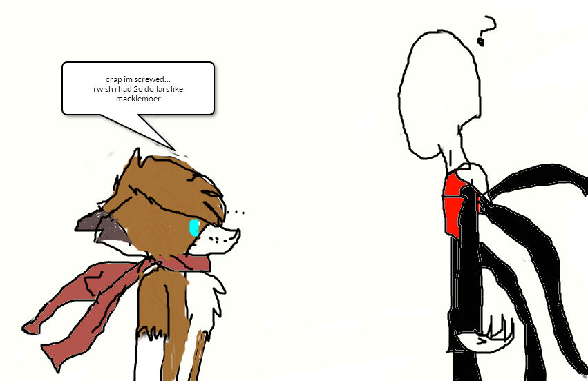 lucky meets slender man by LuckyNoble on DeviantArt